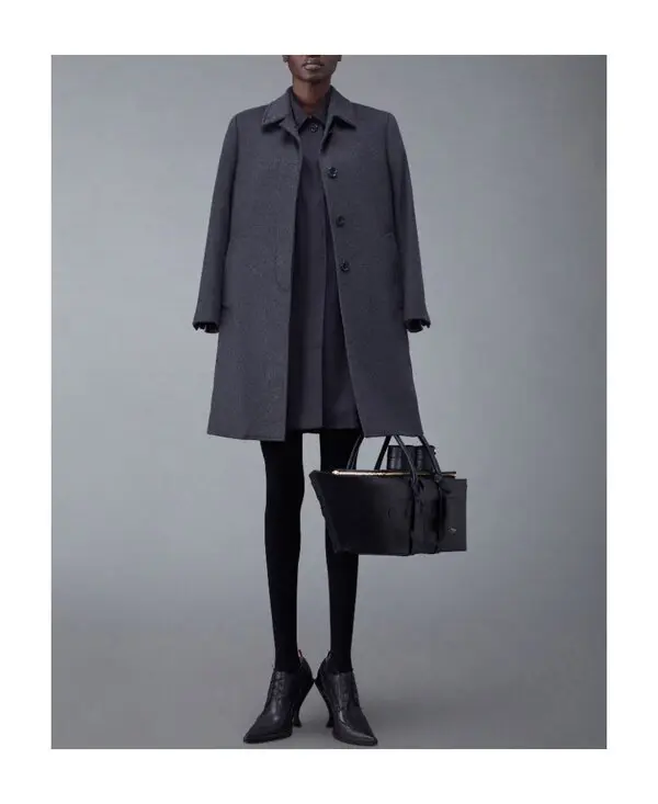 Thom Browne Double Back Slit Cashmere Coat