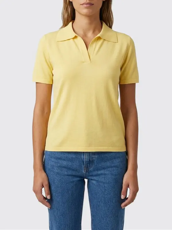 ROBERTO COLLINA V-neck Short Sleeve Polo Shirt
