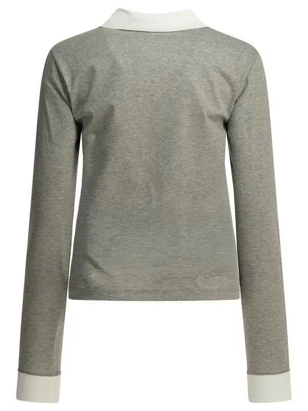 Miu Miu Contrast Collar Knitted Polo Top