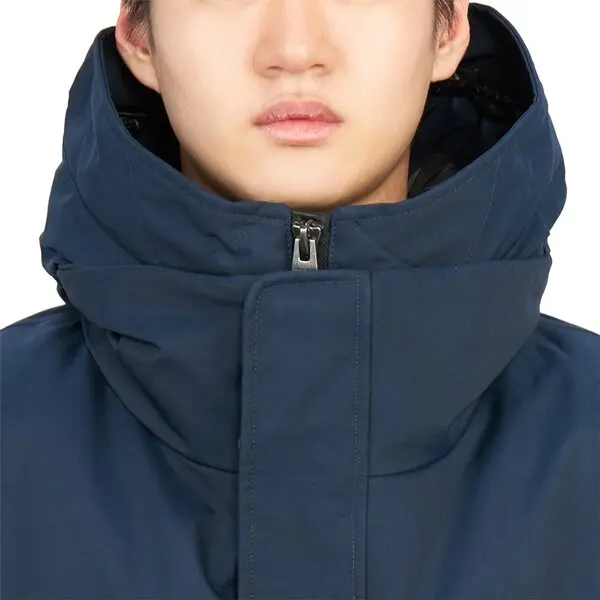 Mackage Dark Blue Hooded Down Jacket