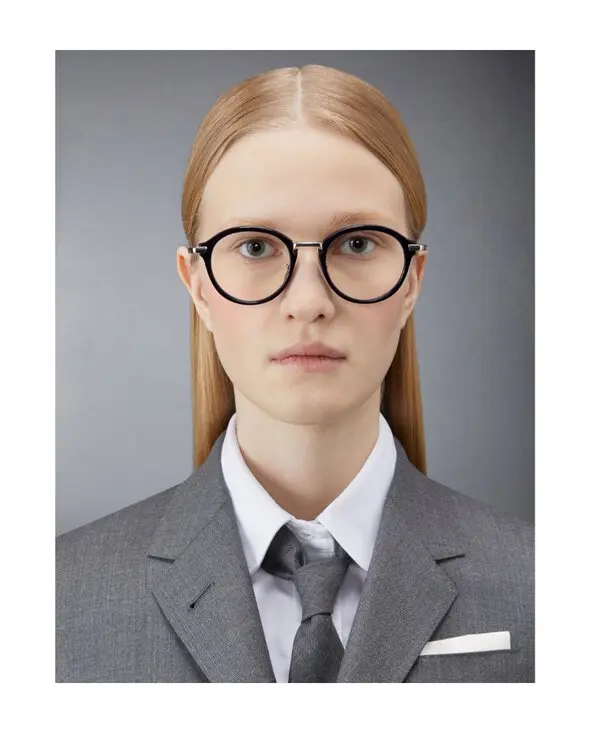 Thom Browne Round Frame Glasses - Blue
