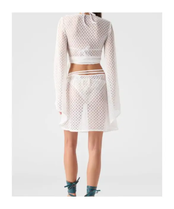 Missoni Tie-front Flared-sleeve Lace Top
