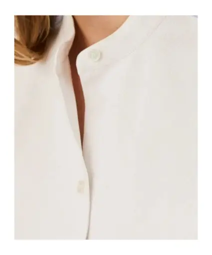 Stella McCartney Grandfather Collar Long Sleeve Buttoned Top