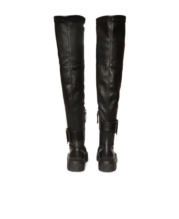 ROGER VIVIER Leather High Boots With Buckle Detail