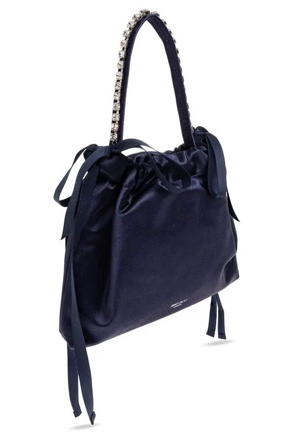 JIMMY CHOO Drawstring Satin Mini Shoulder Bag