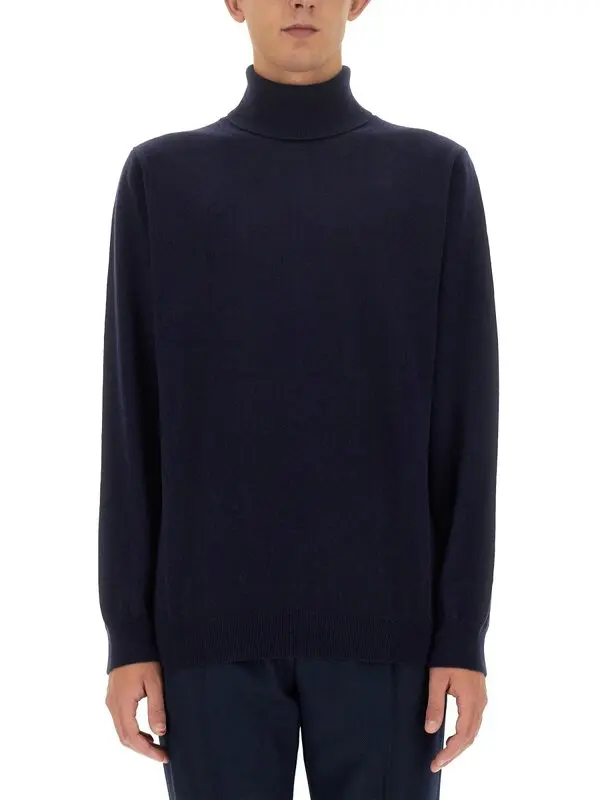 Paul Smith Artist Stripe Detail Roll Neck Jumper - Black