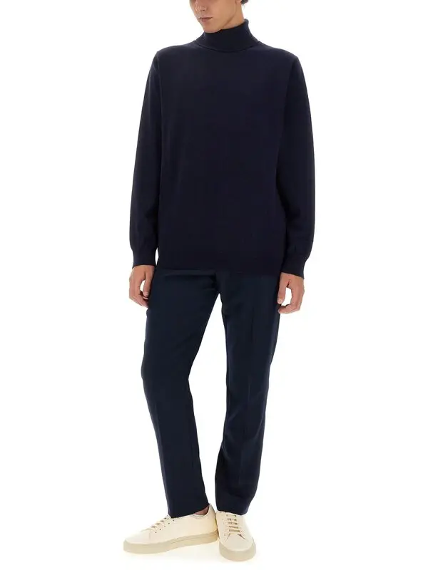Paul Smith Artist Stripe Detail Roll Neck Jumper - Black