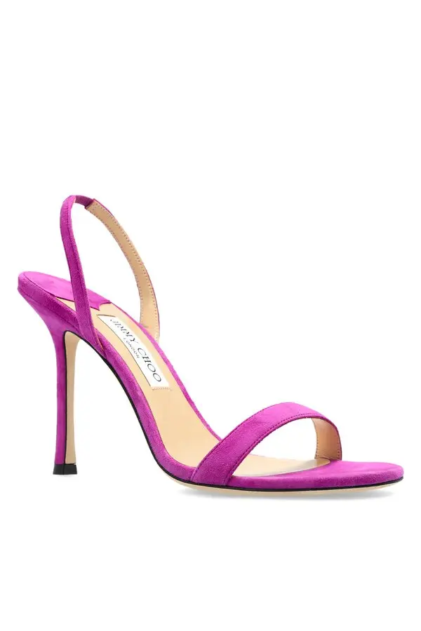 JIMMY CHOO Suede Heeled Sandals - Pink
