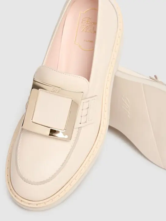 ROGER VIVIER 25mm Viv Rangers Leather Loafers