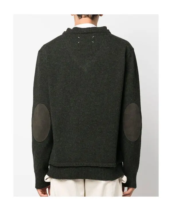 MAISON MARGIELA Elbow Patch V-neck Sweater