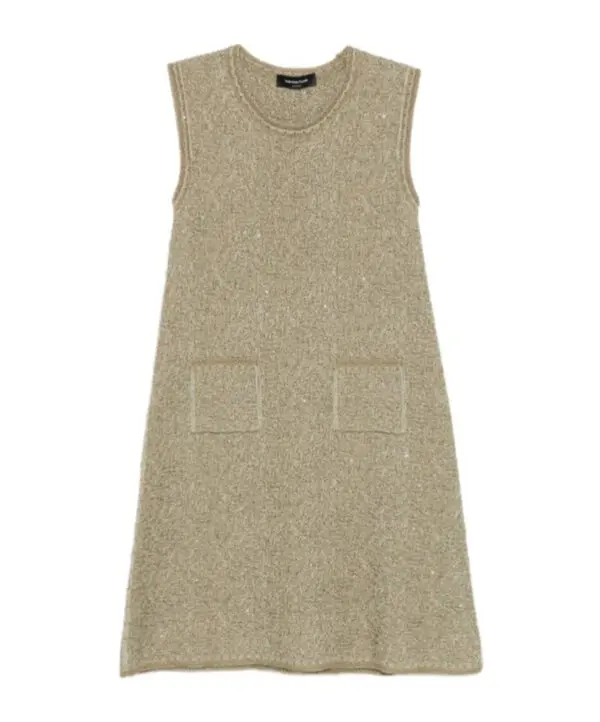 Fabiana Filippi Sleeveless Patch-pocket Mini Dress - Nude