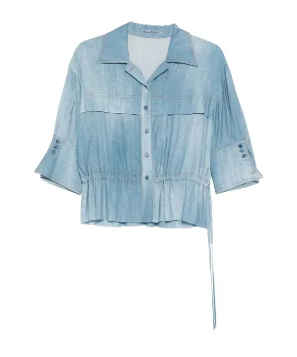 Ermanno Scervino Three-quarter Sleeve Blouse With Lapel Neckline