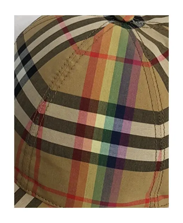 Burberry Rainbow Checked Baseball Cap