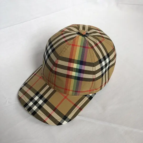 Burberry Rainbow Checked Baseball Cap