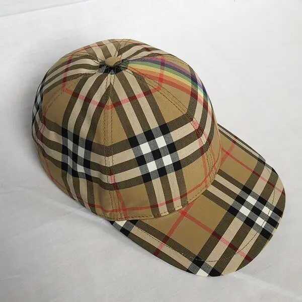 Burberry Rainbow Checked Baseball Cap