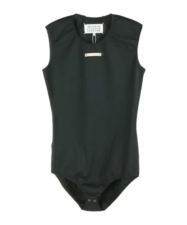MAISON MARGIELA Stitched Sleeveless Bodysuit - Black