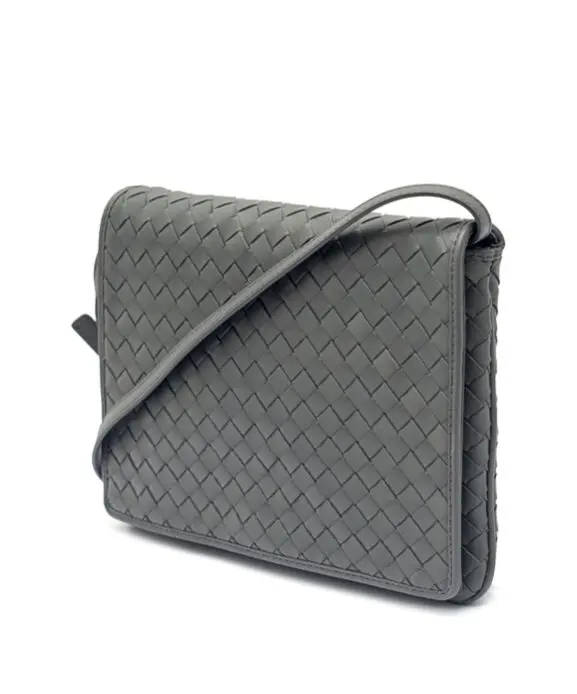 Bottega Veneta Flap-over Woven Shoulder Bag