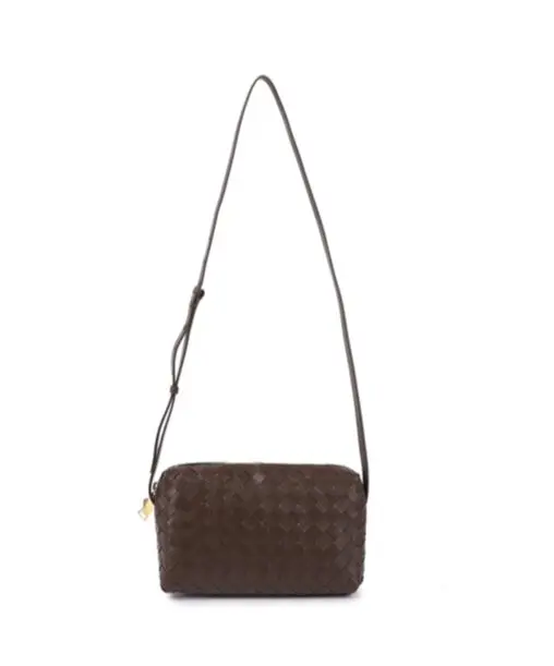 Bottega Veneta Woven Leather Shoulder Bag - Brown