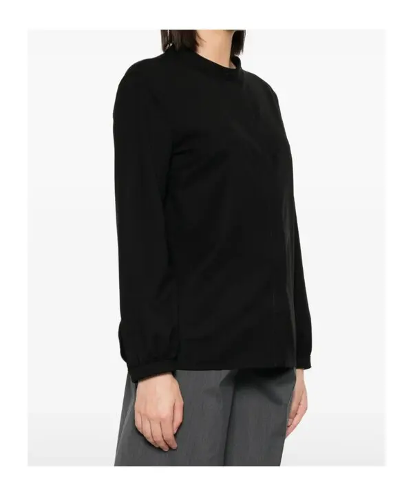 Herno Collarless Long Sleeve Blouse