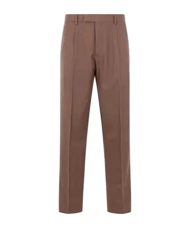 Zegna Tailored Trousers With Front Pleats - Brown