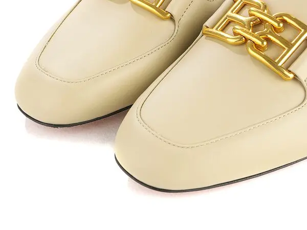 Bally Ellah Flat Loafers With Metal Chain Detail