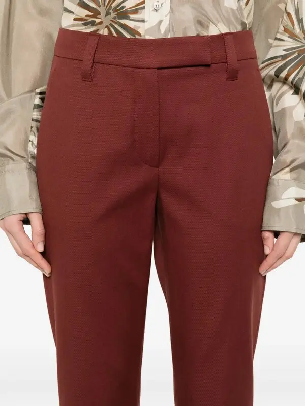 Brunello Cucinelli Twill Trousers - Red