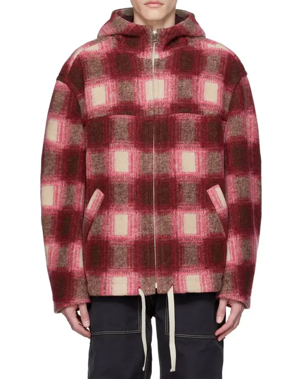 Isabel Marant Étoile Hooded Plaid Zip-up Jacket