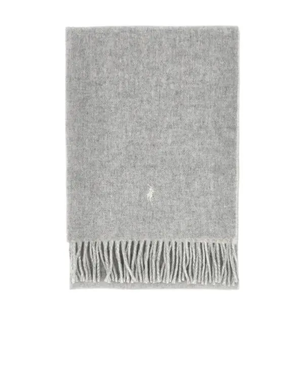 Polo Ralph Lauren Little Horse Double-sided Tassel Scarf - Gray