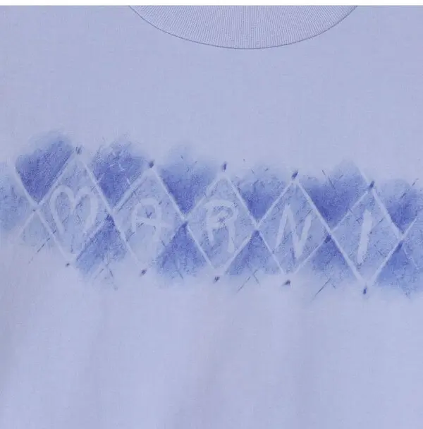 Marni Short Sleeve T-shirt With Front Pattern
