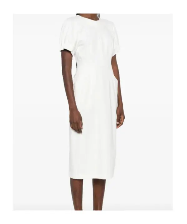 Fabiana Filippi Viscose Polyamide Elastane Dress With Round Neck And Short Sleeves