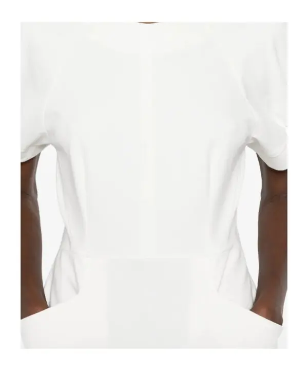 Fabiana Filippi Viscose Polyamide Elastane Dress With Round Neck And Short Sleeves