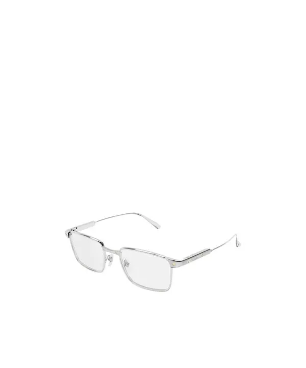 Cartier Rectangle Full Rim Eyeglasses - Silver