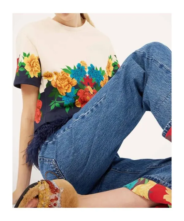 La DoubleJ Embroidered Floral Jeans