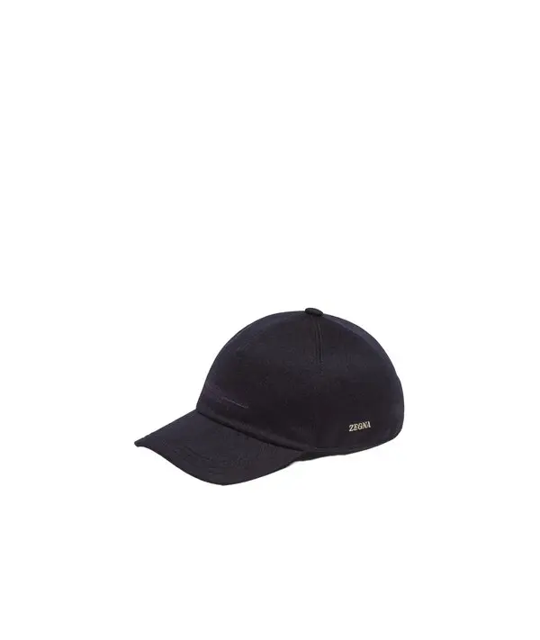 Zegna Double-stripe Baseball Cap - Dark Blue