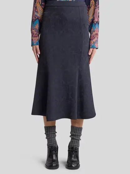 Etro Damask-pattern Midi Skirt