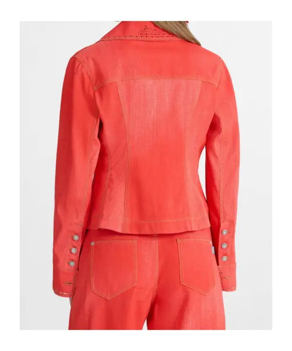 Ermanno Scervino Collared Jacket With Contrasting Stitching