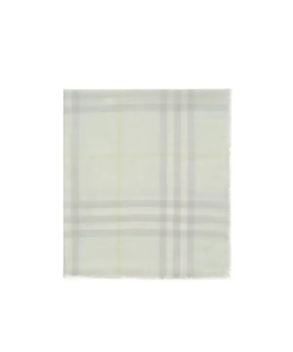 Burberry Wide Check Fringed Scarf - Mint