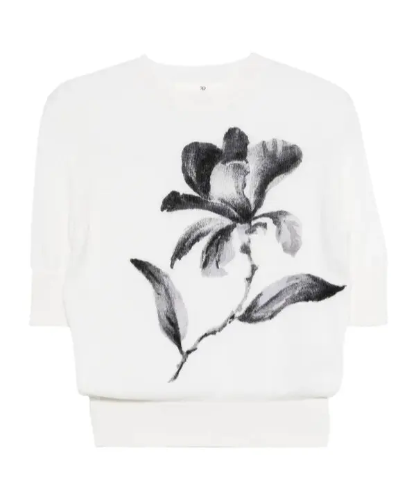 Ermanno Scervino Floral T-shirt - White