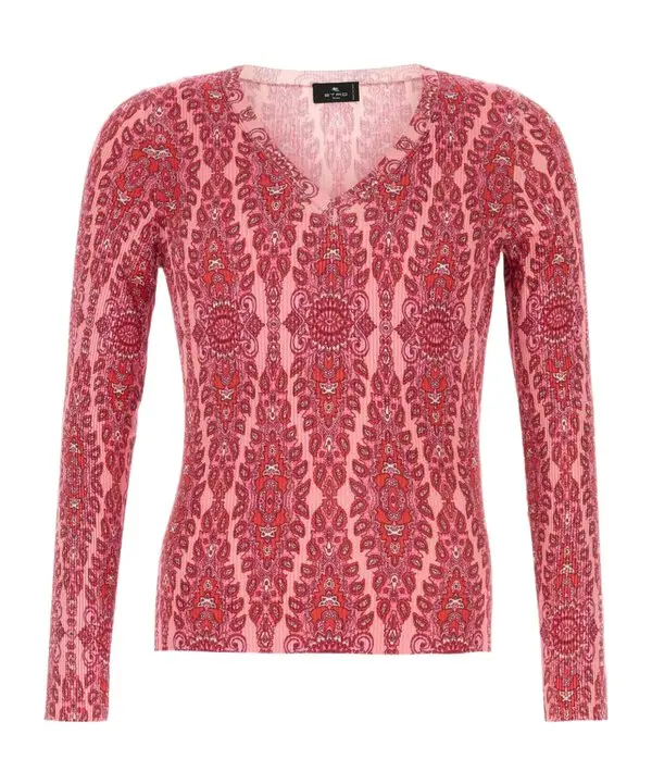 Etro Printed V-neck T-shirt