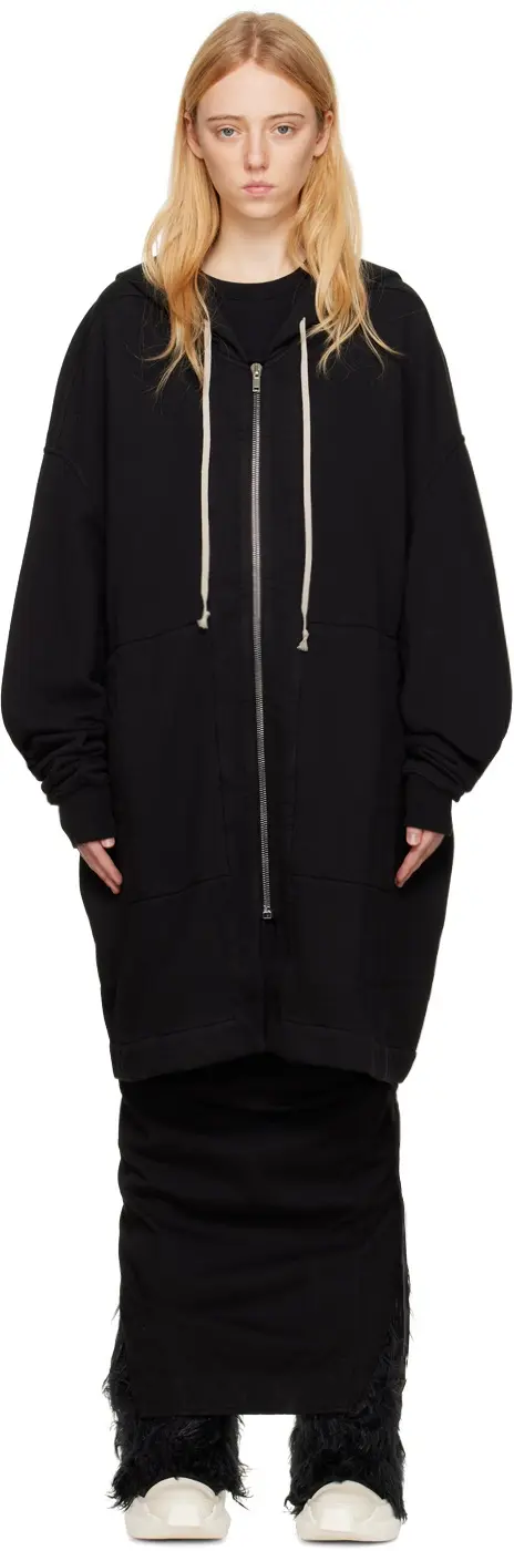 Rick Owens Full Zip Organic Cotton Hoodie