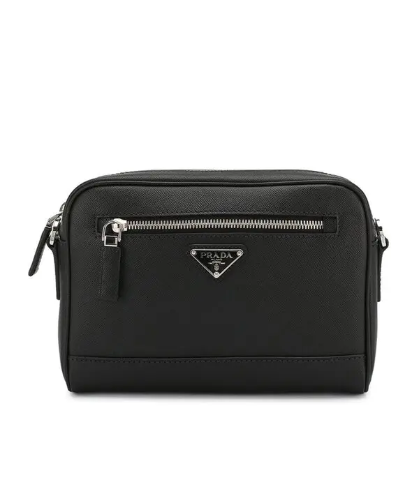 Prada Logo Zipper Clutch