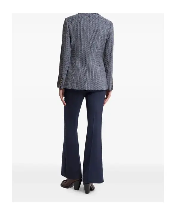 Etro Single-breasted Blazer With Notched Lapels - Gray