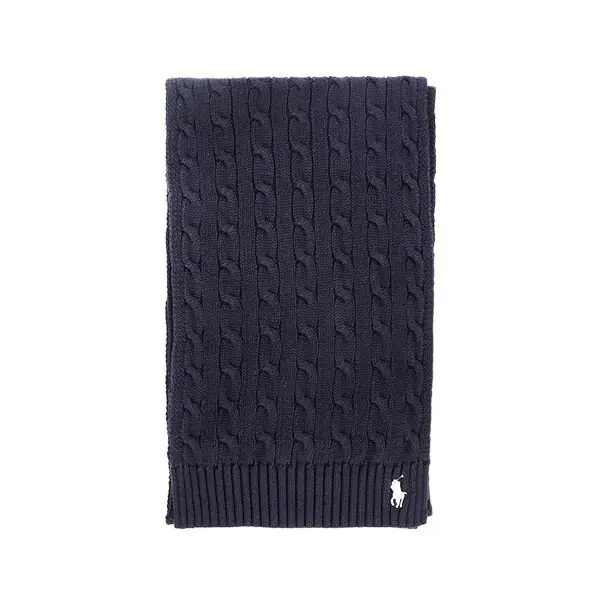 Polo Ralph Lauren Pony Pattern Knitted Scarf - Black