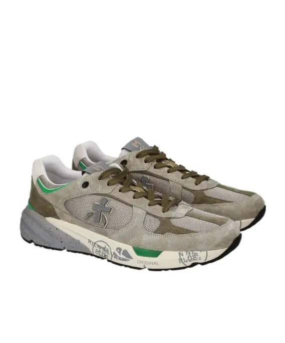 Premiata Lace-up Low-top Sneakers With Logo Detailing