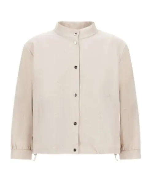 Herno Embellished Jacket With High Neck And Drawstring Hem