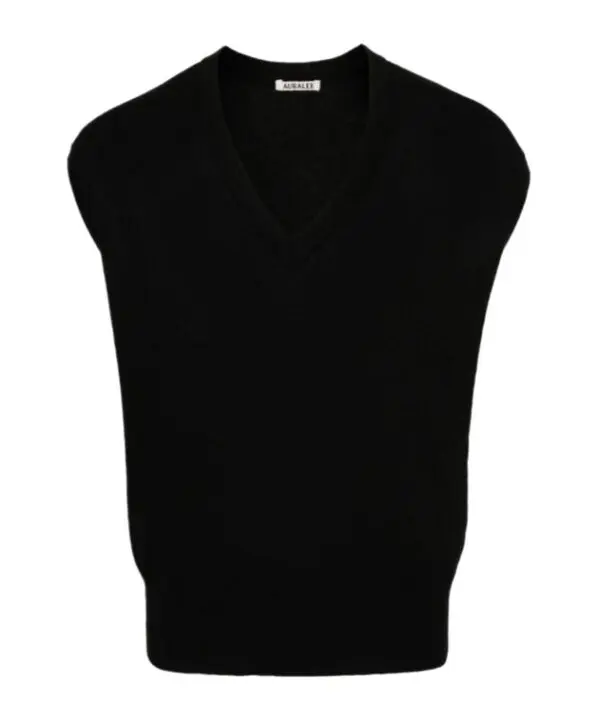 Auralee V-neck Knitted Vest