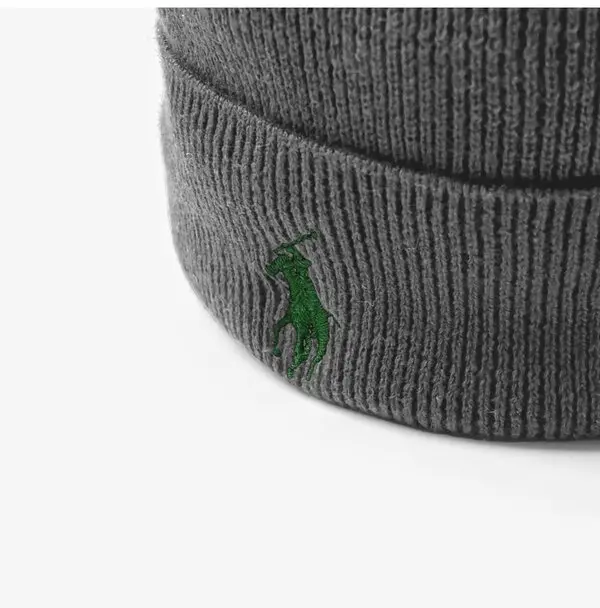 Polo Ralph Lauren Ribbed Beanie With Embroidered Pony Logo