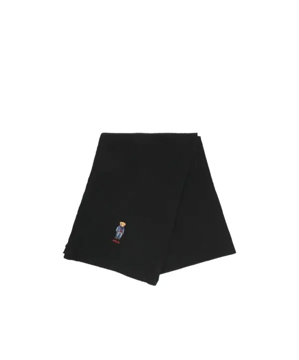 Polo Ralph Lauren Bear Pattern Scarf - Black