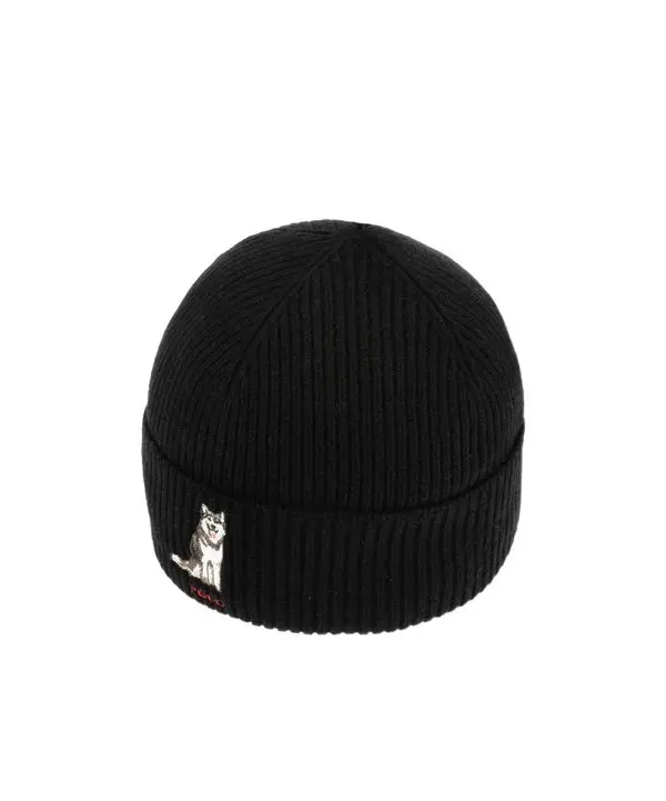 Polo Ralph Lauren Ribbed Knit Beanie Hat - Black