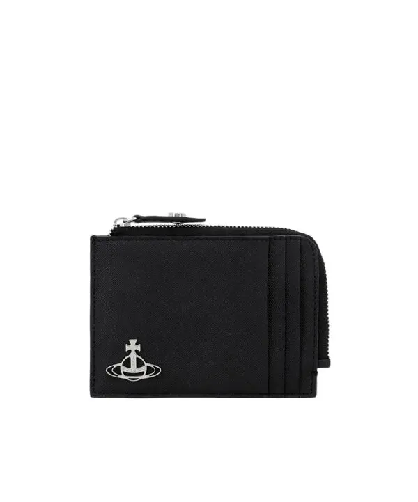 VIVIENNE WESTWOOD Zipper Card Holder - Black